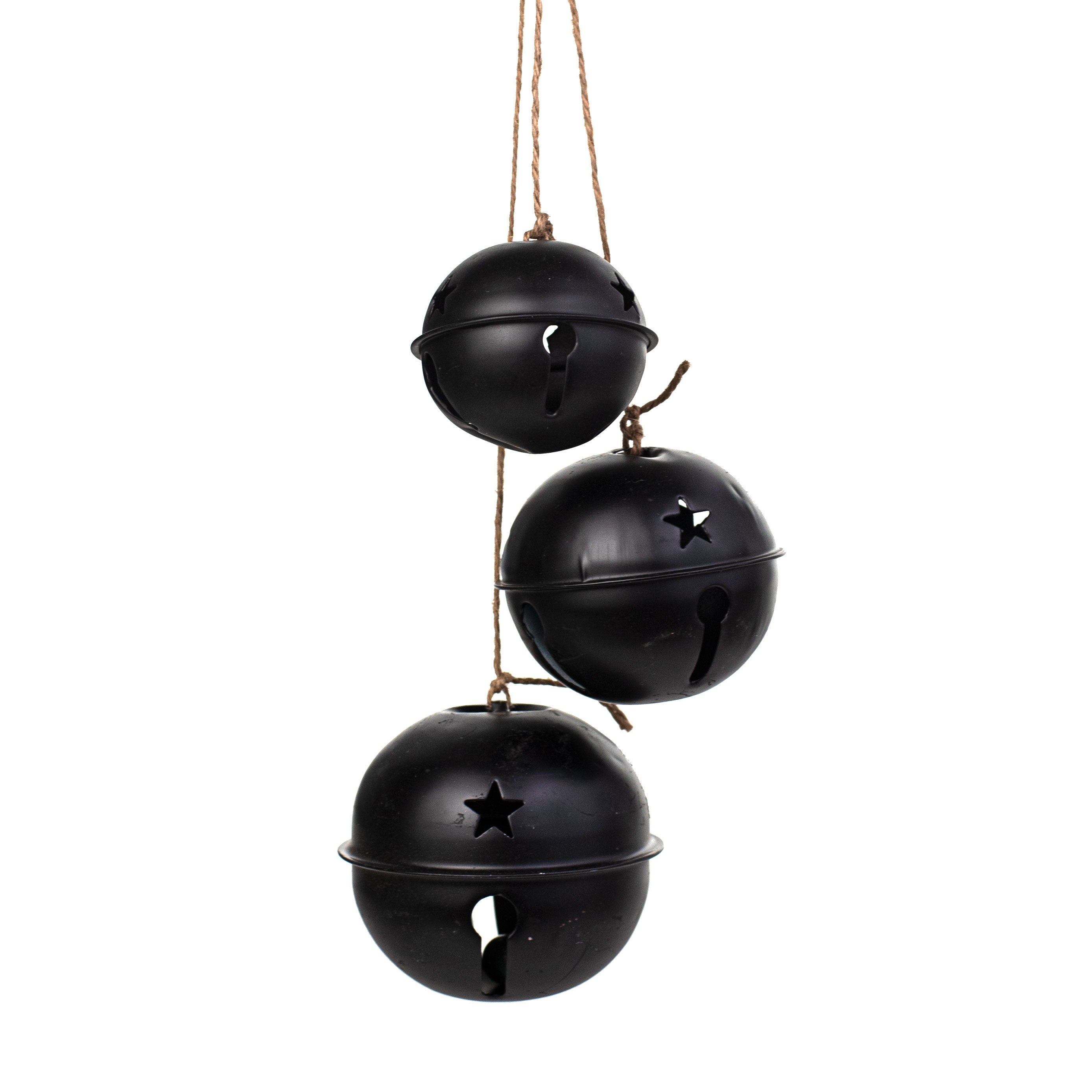 21" Jumbo Jingle Bell Cluster Ornament: Matte Black
