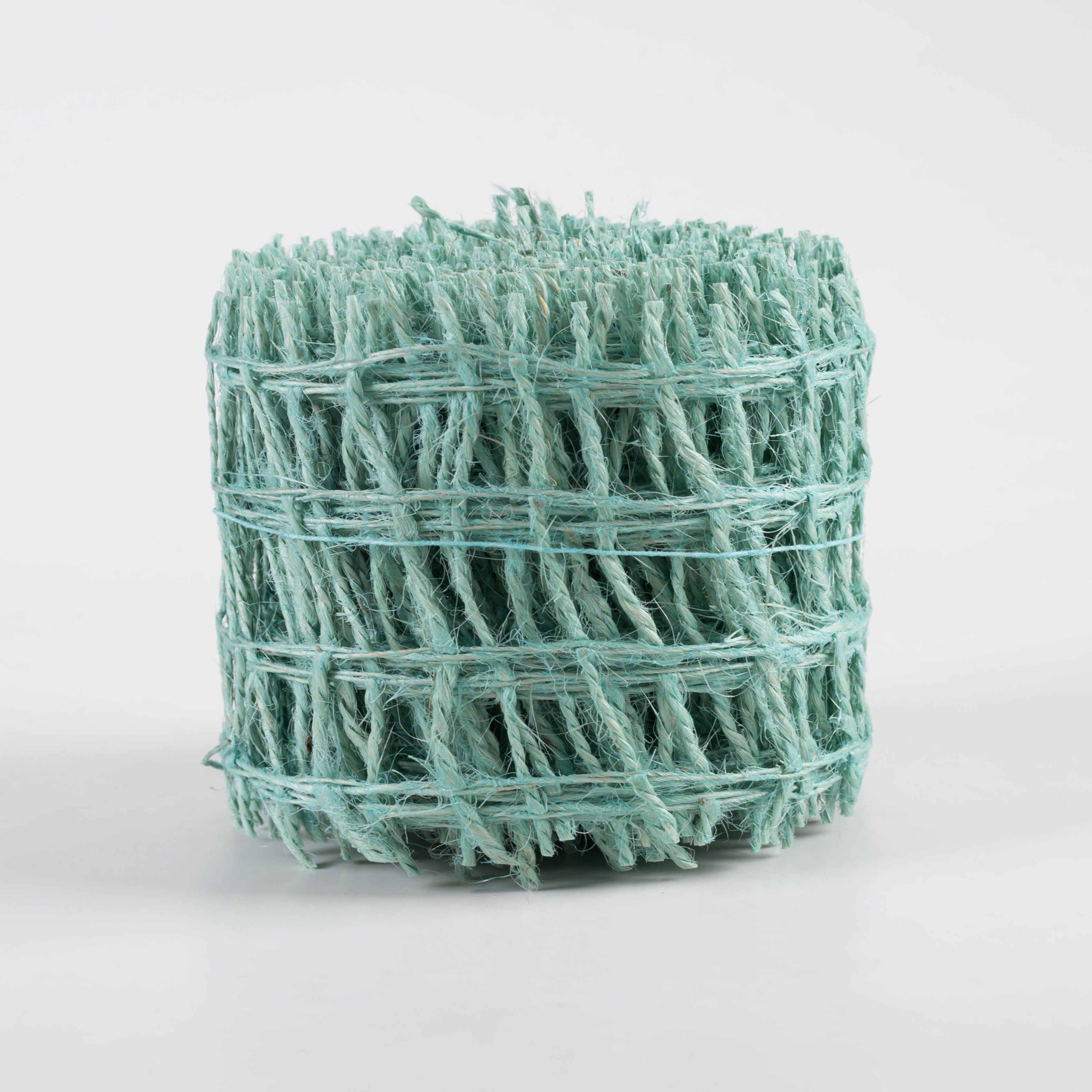 2.5" Jute Check Weave Ribbon: Ice Blue (10 Yards)