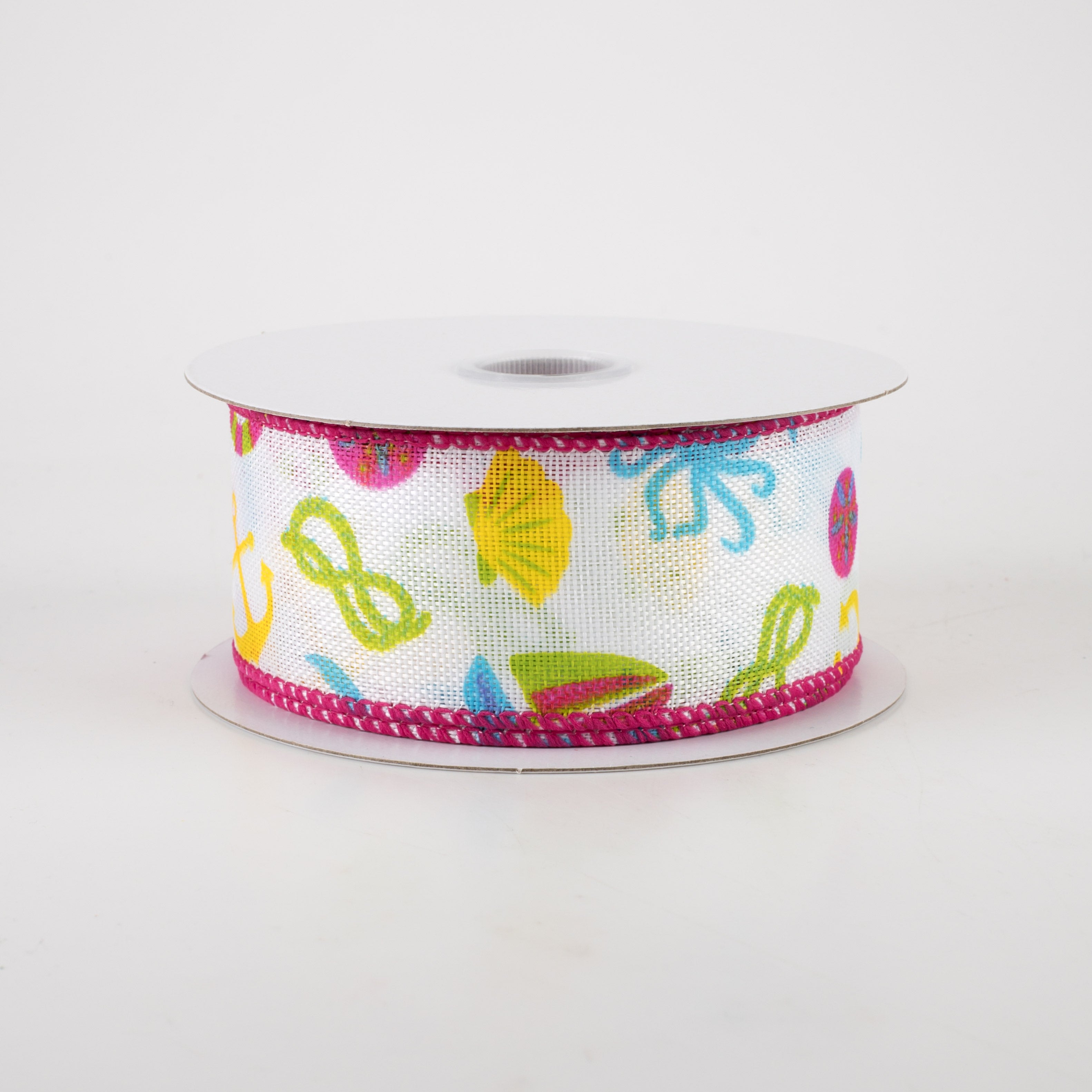 1.5" Linen Nautical Ribbon: Bright (10 Yards)