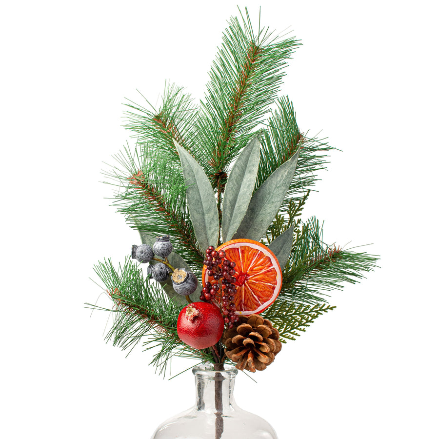 20" Long Needle Pine, Pomegranate, Berry, Citrus Pick