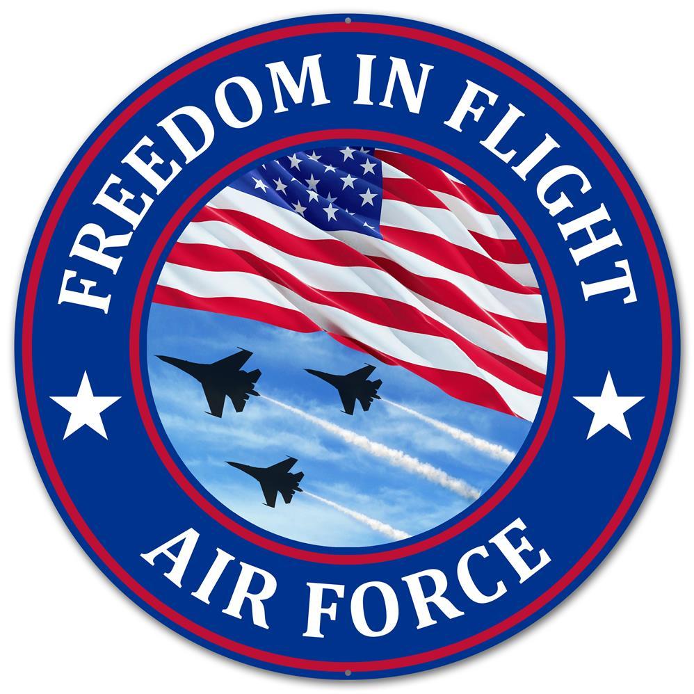 12" Metal Sign: Air Force