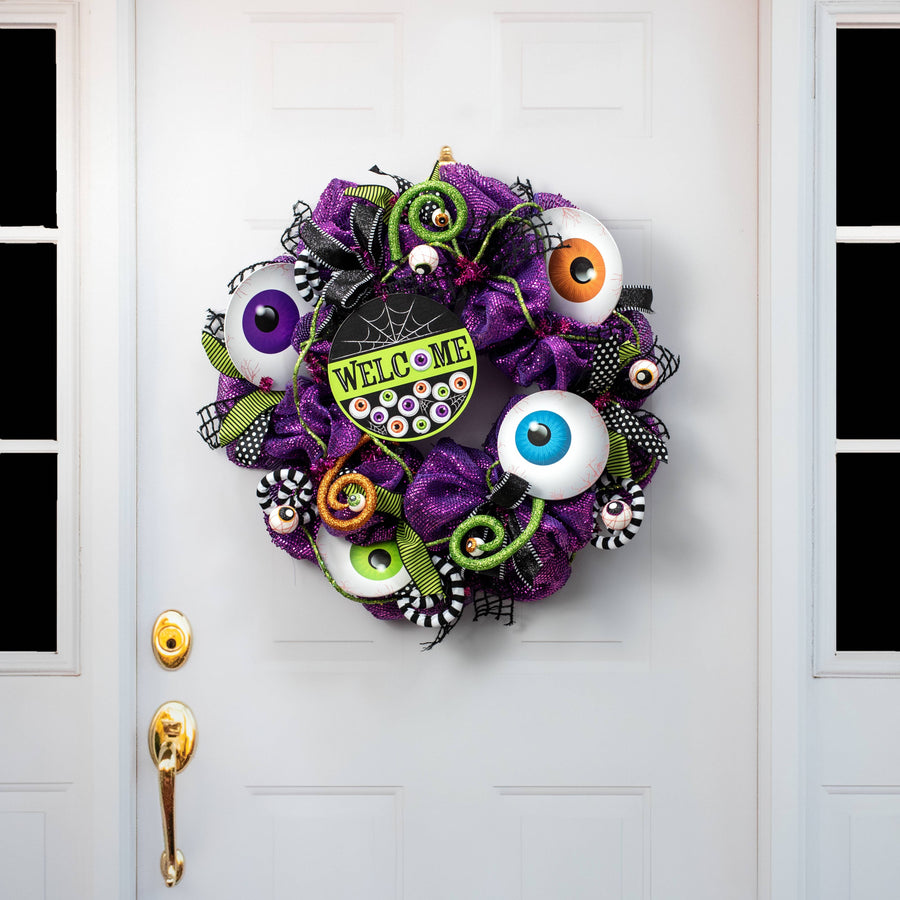 8" Metal Sign: Welcome Eyeballs