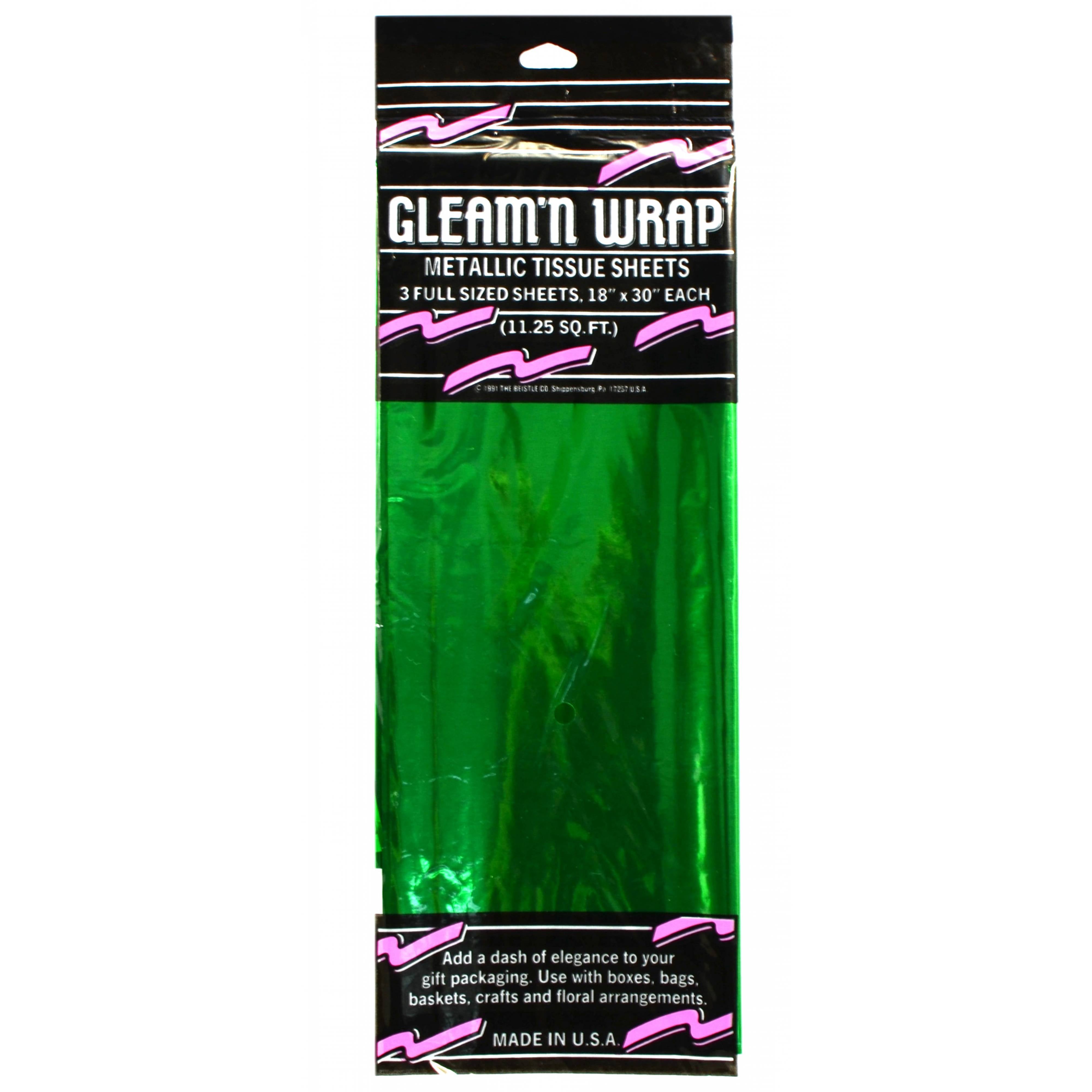 Mylar Tissue Sheets: Green (Pack of 3)