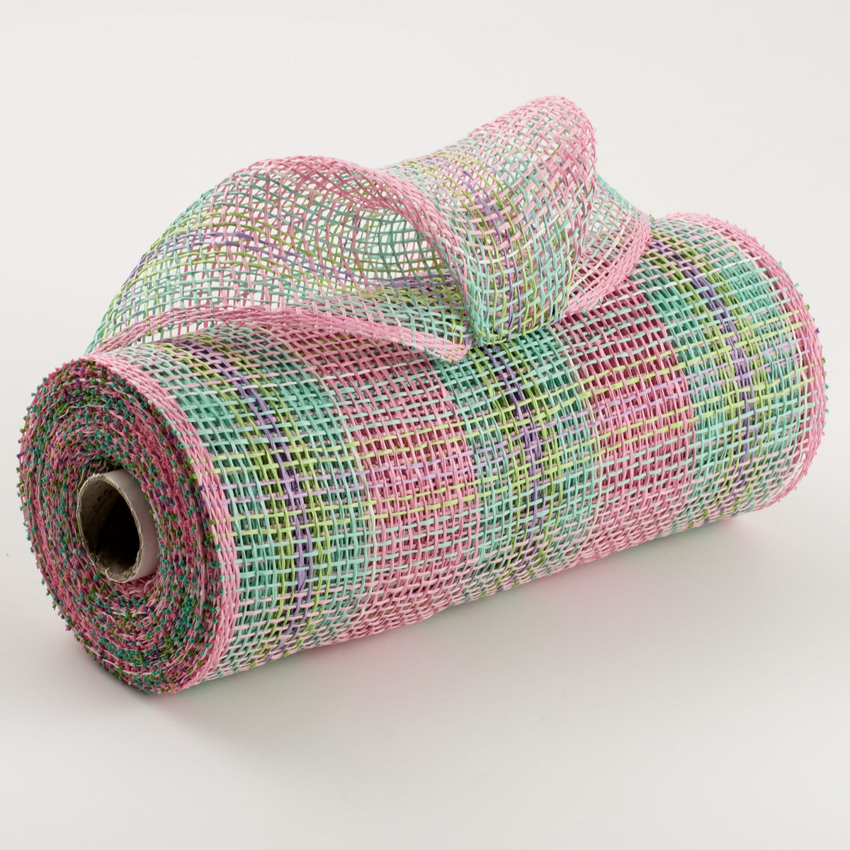 10" Plaid Poly Burlap Mesh: Pink, Turquoise, Fresh Green, Lavender