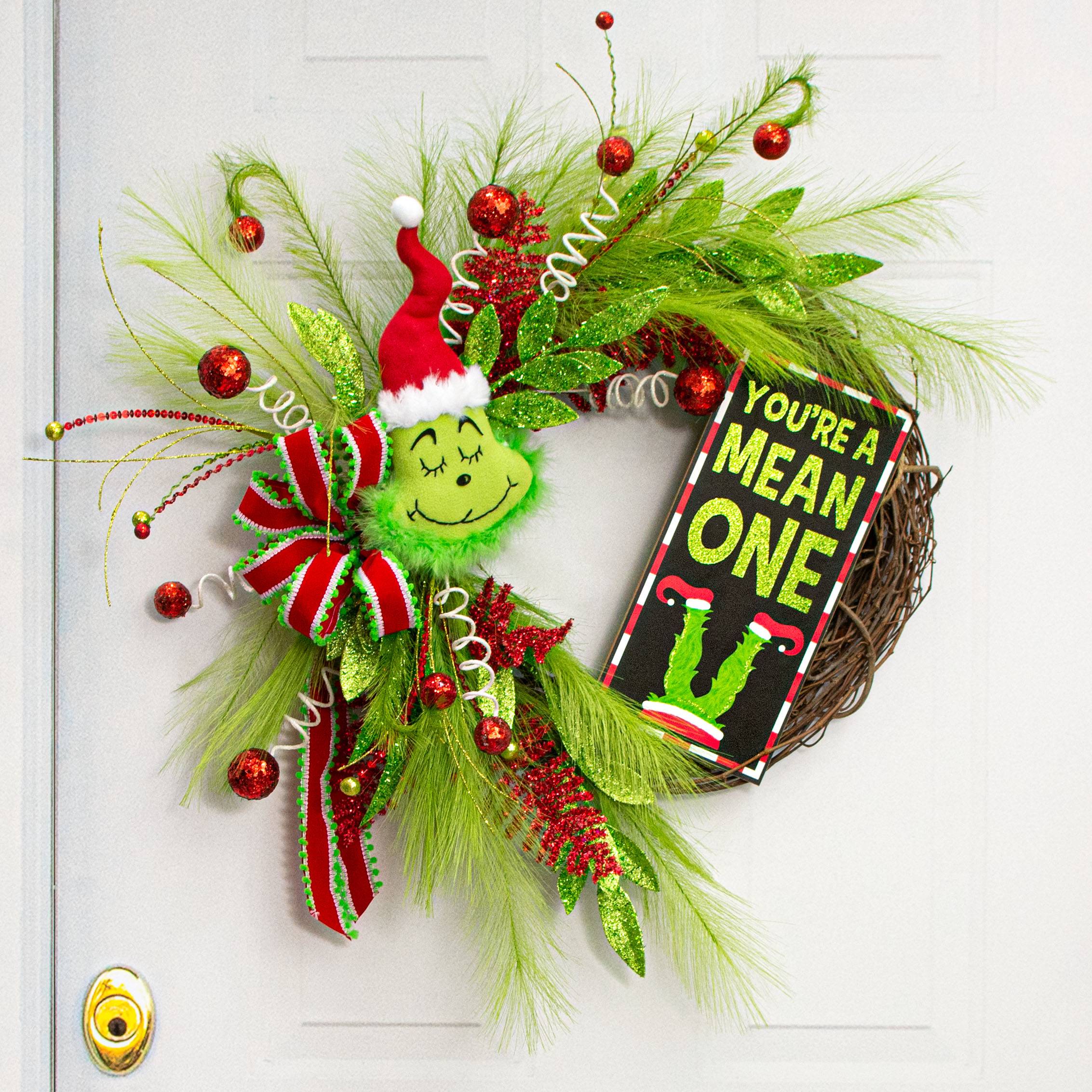 19" Plush Green Monster Head Pick