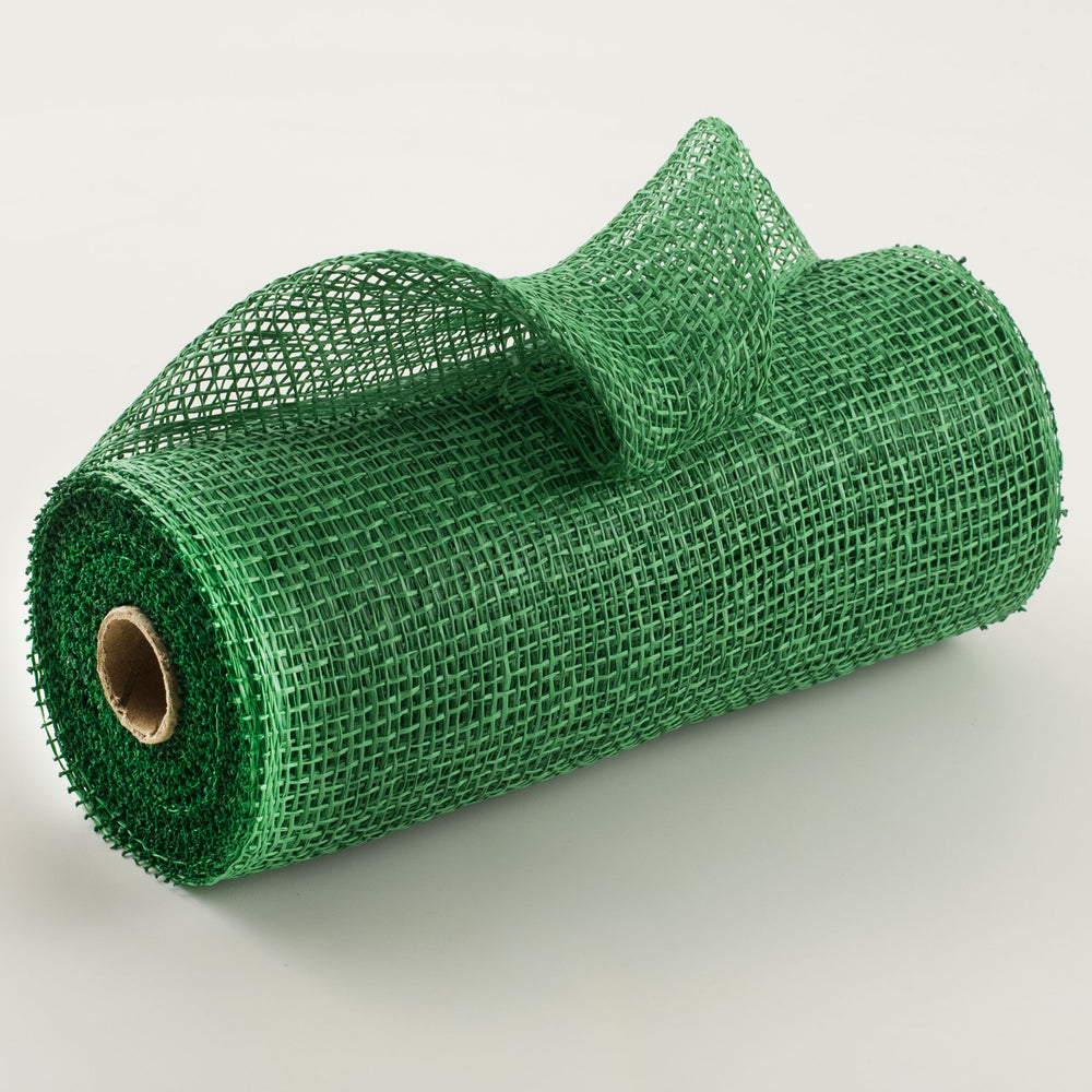 10" Poly Burlap Mesh: Emerald Green