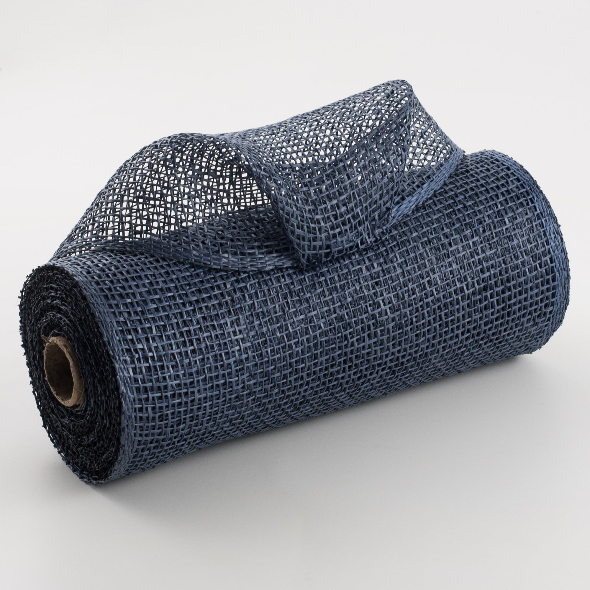 10" Poly Burlap Mesh: Navy Blue