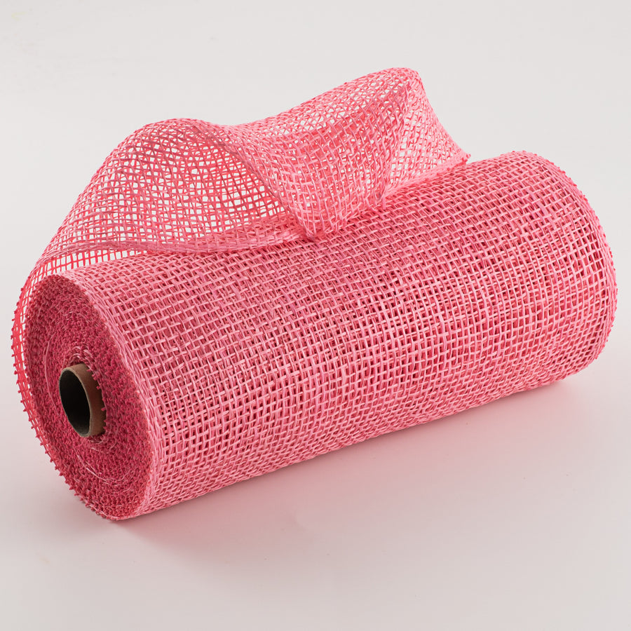 10" Poly Burlap Mesh: Pink