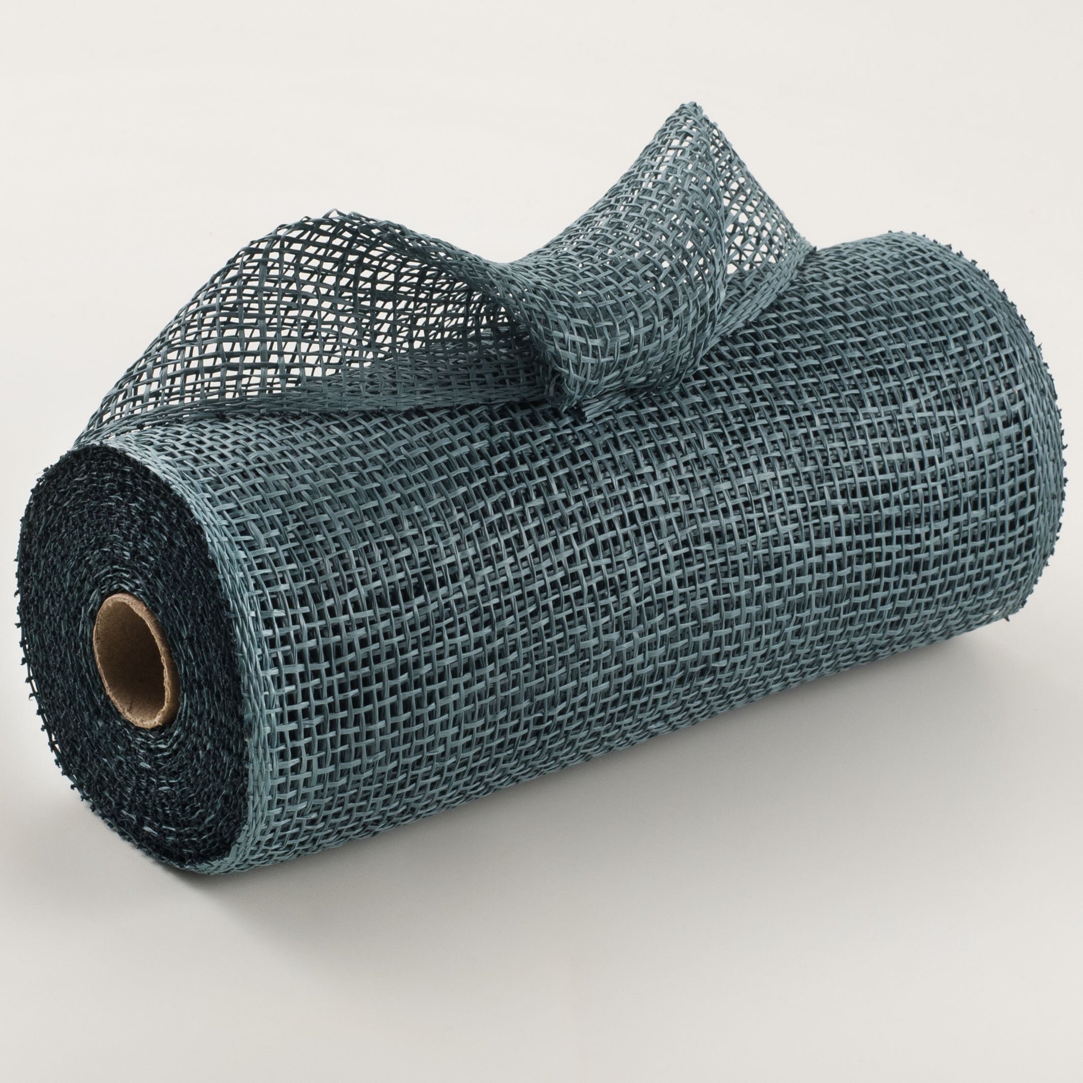 10" Poly Burlap Mesh: Smoke Blue