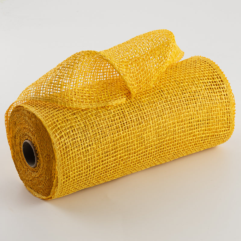 10" Poly Burlap Mesh: Yellow