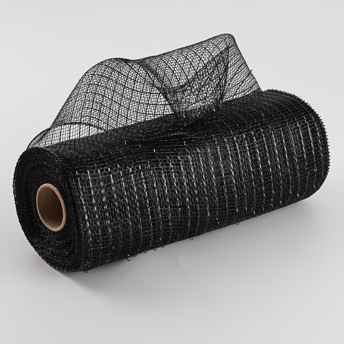 10" Poly Deco Mesh: Metallic Black