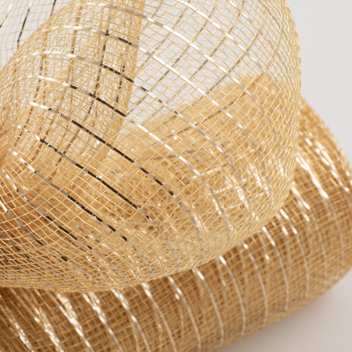 10" Poly Deco Mesh: Metallic Champagne Gold