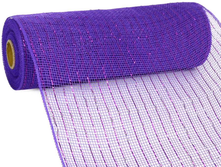 10" Poly Deco Mesh: Metallic Purple