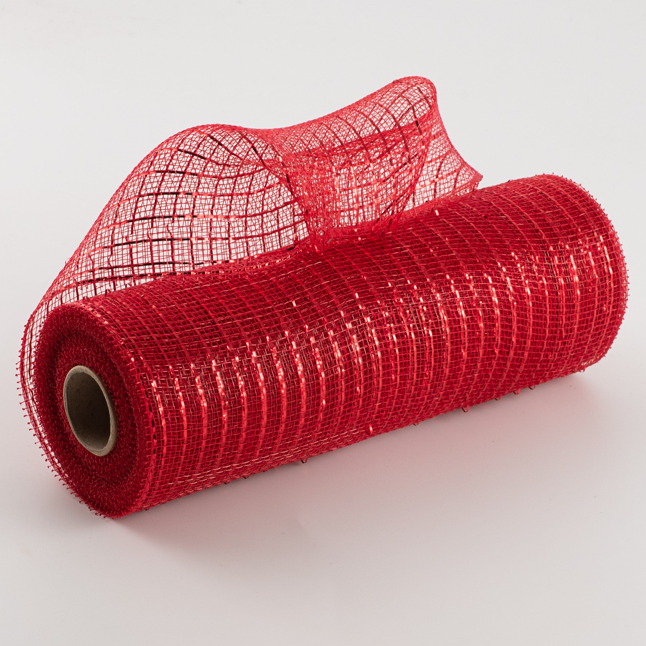 10" Poly Deco Mesh: Metallic Red
