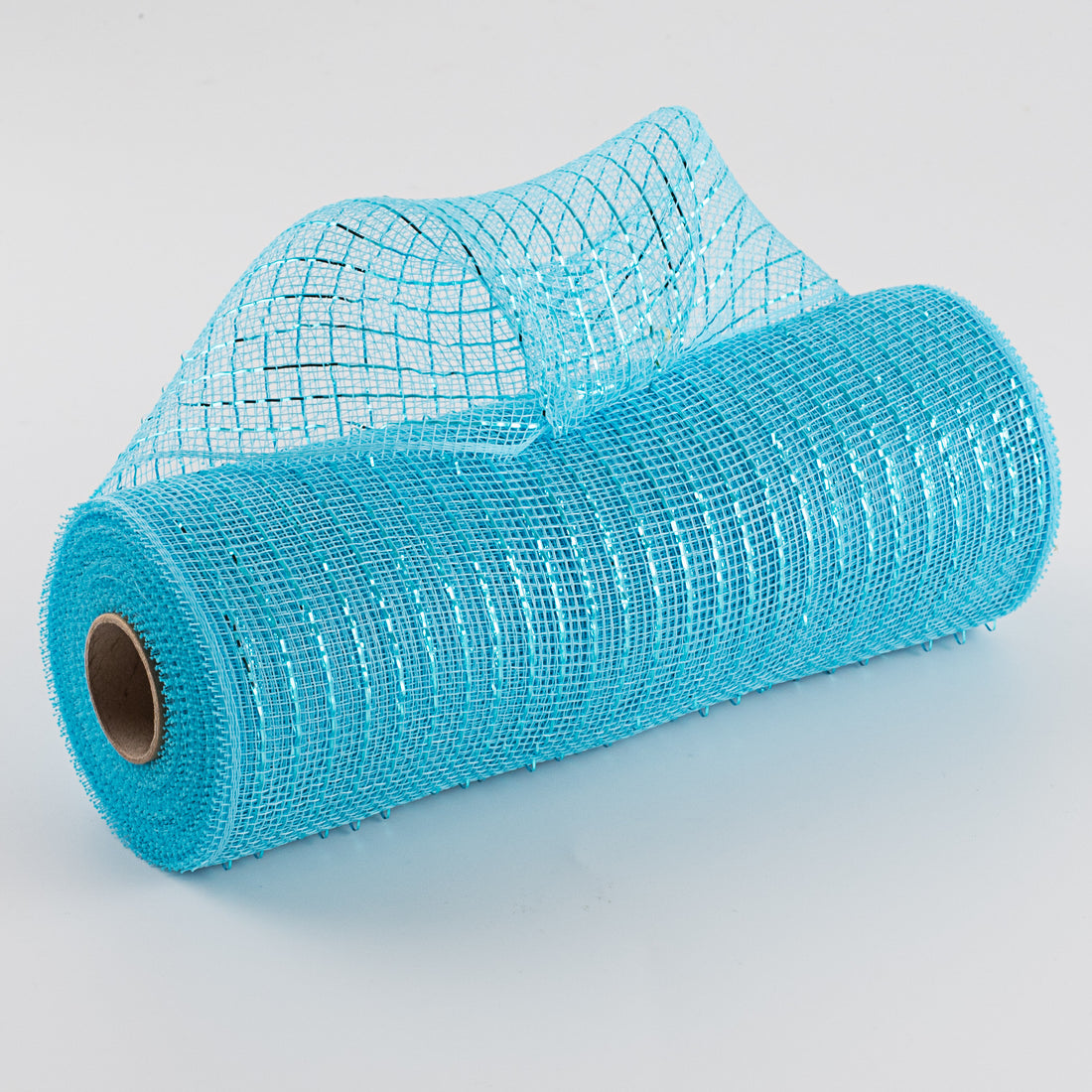 10" Poly Deco Mesh: Metallic Turquoise