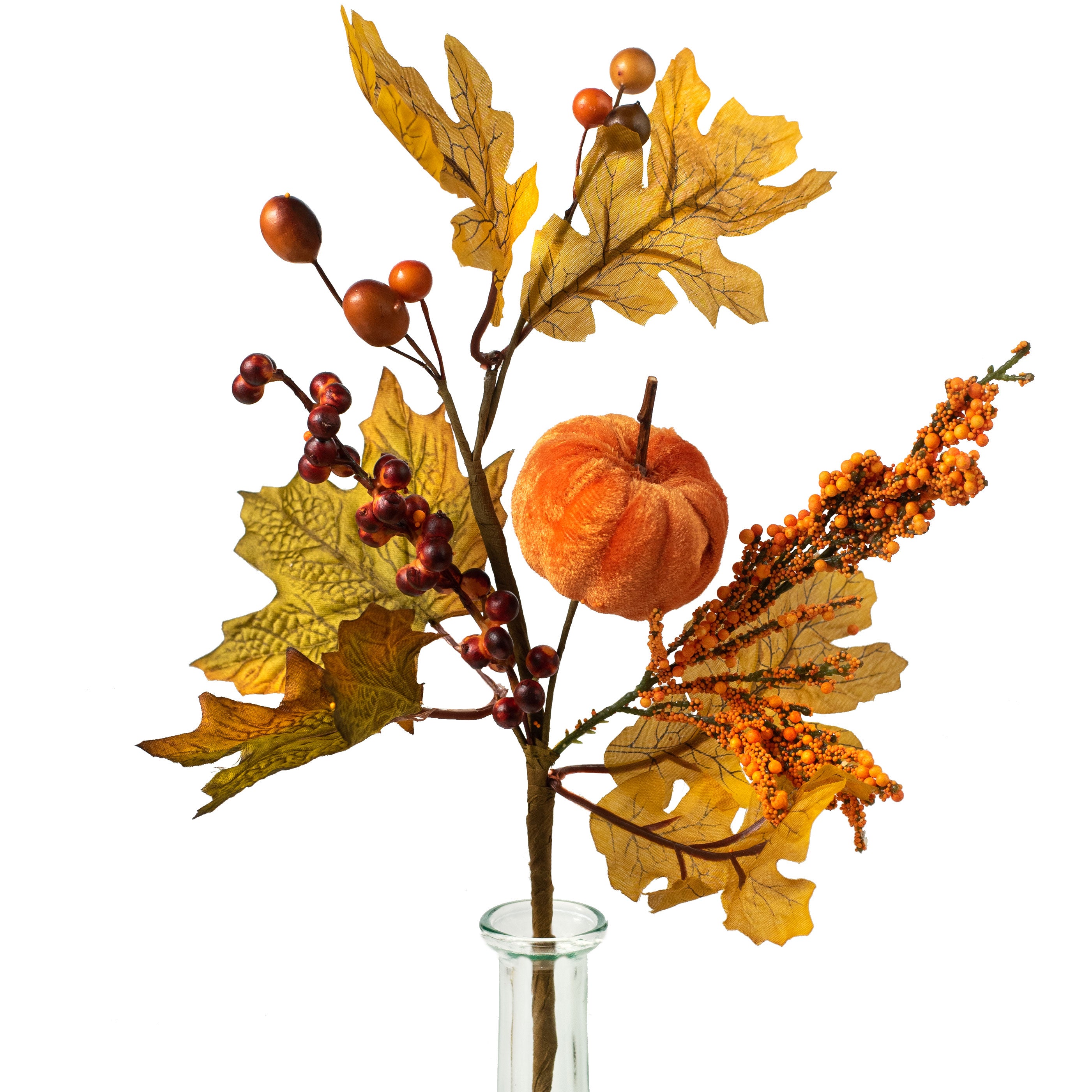 14" Pumpkin Berry Fall Pick