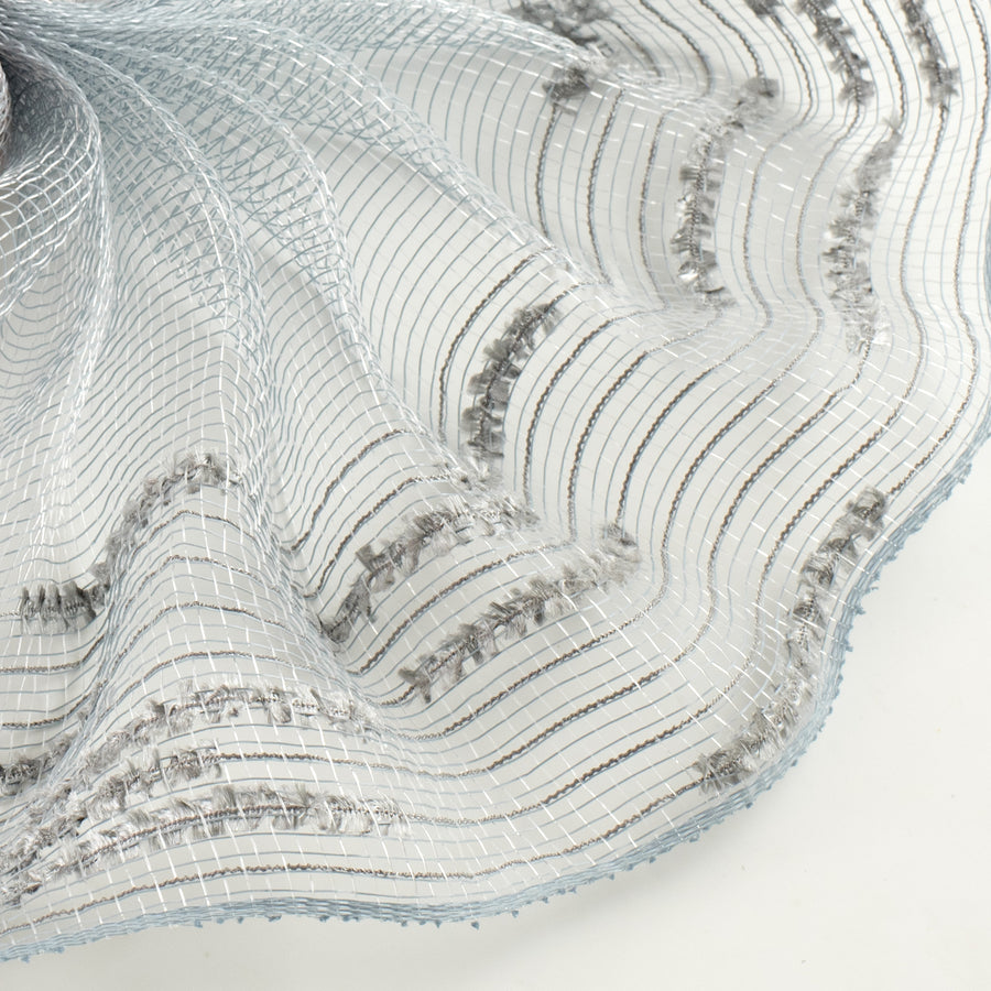 10" Random Double Drift Border Mesh: Silver