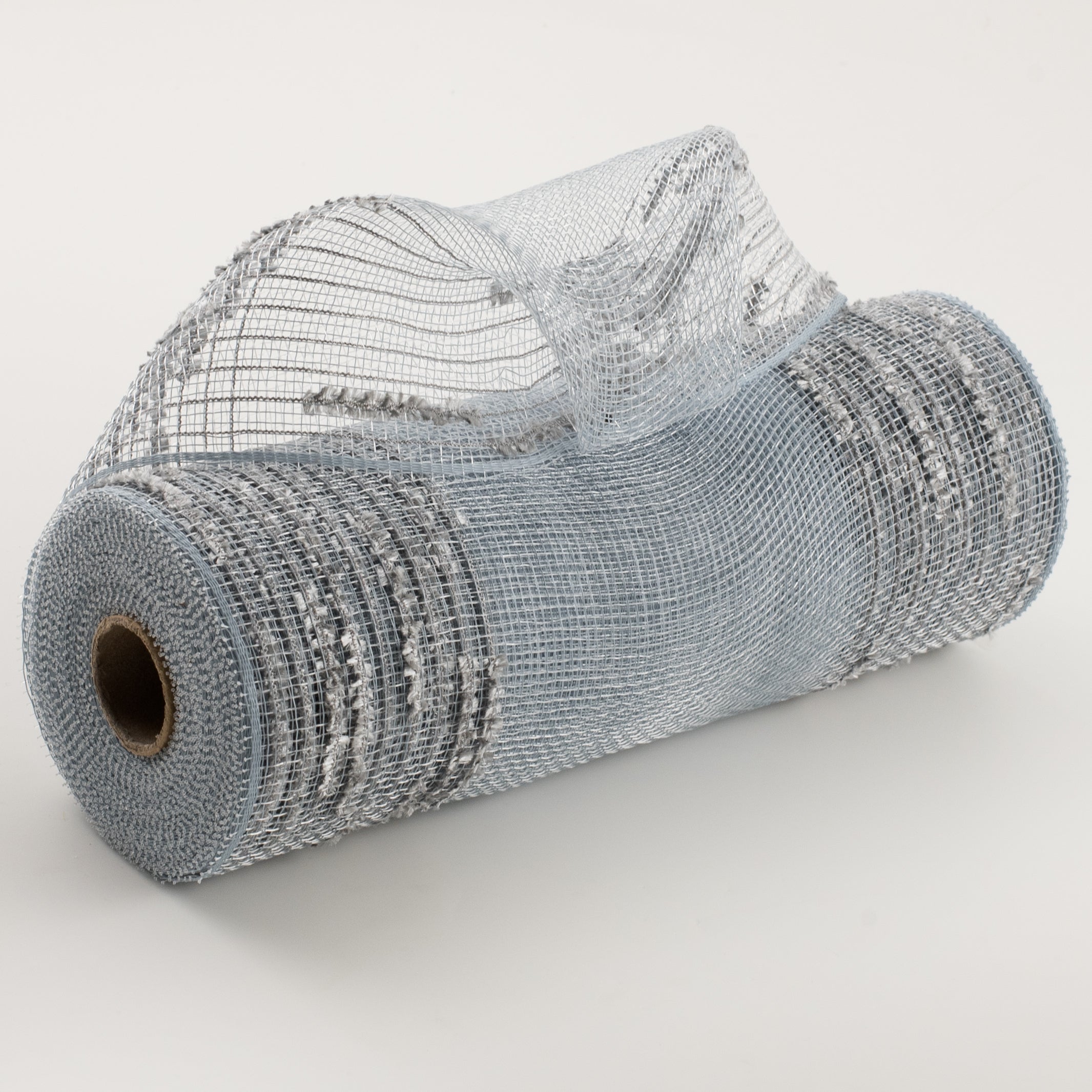 10" Random Double Drift Border Mesh: Silver