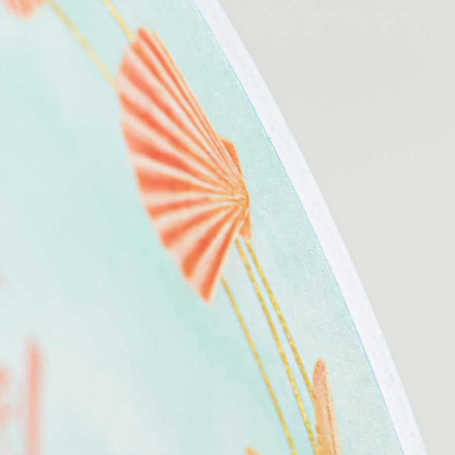 9.4" Round Waterproof Sign: Welcome Seashells