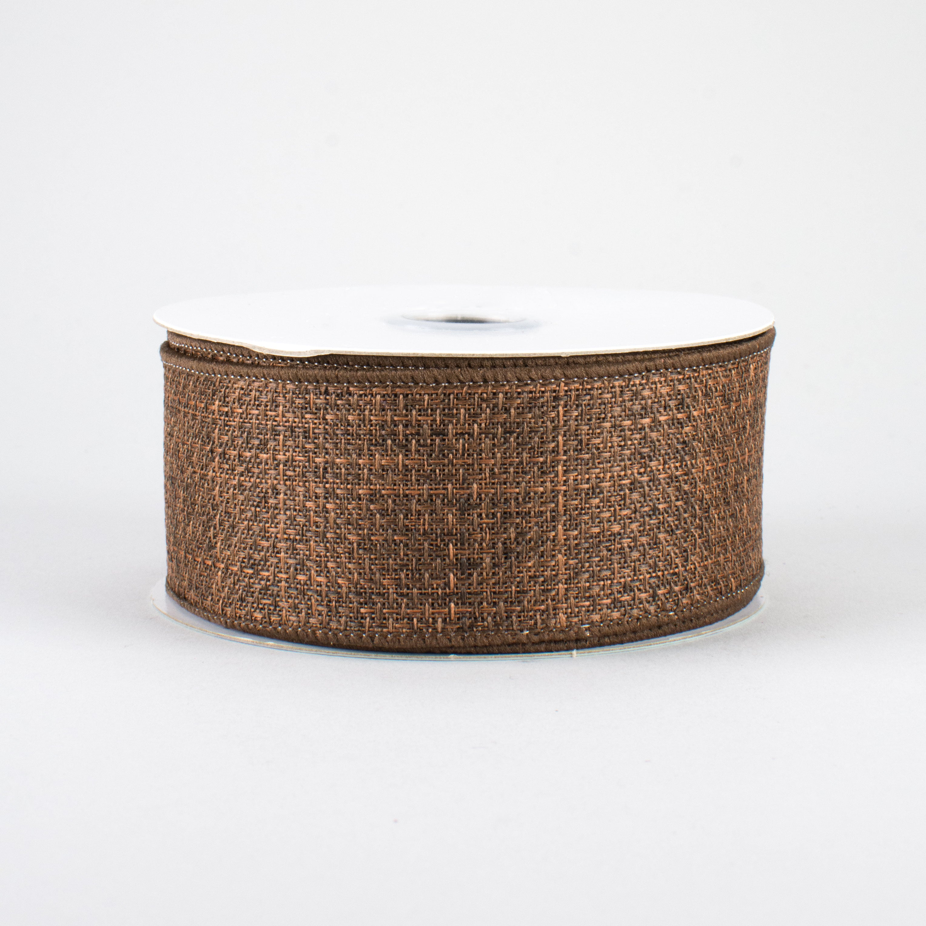 1.5" Royal Faux Burlap Ribbon: Mocha (10 Yards)
