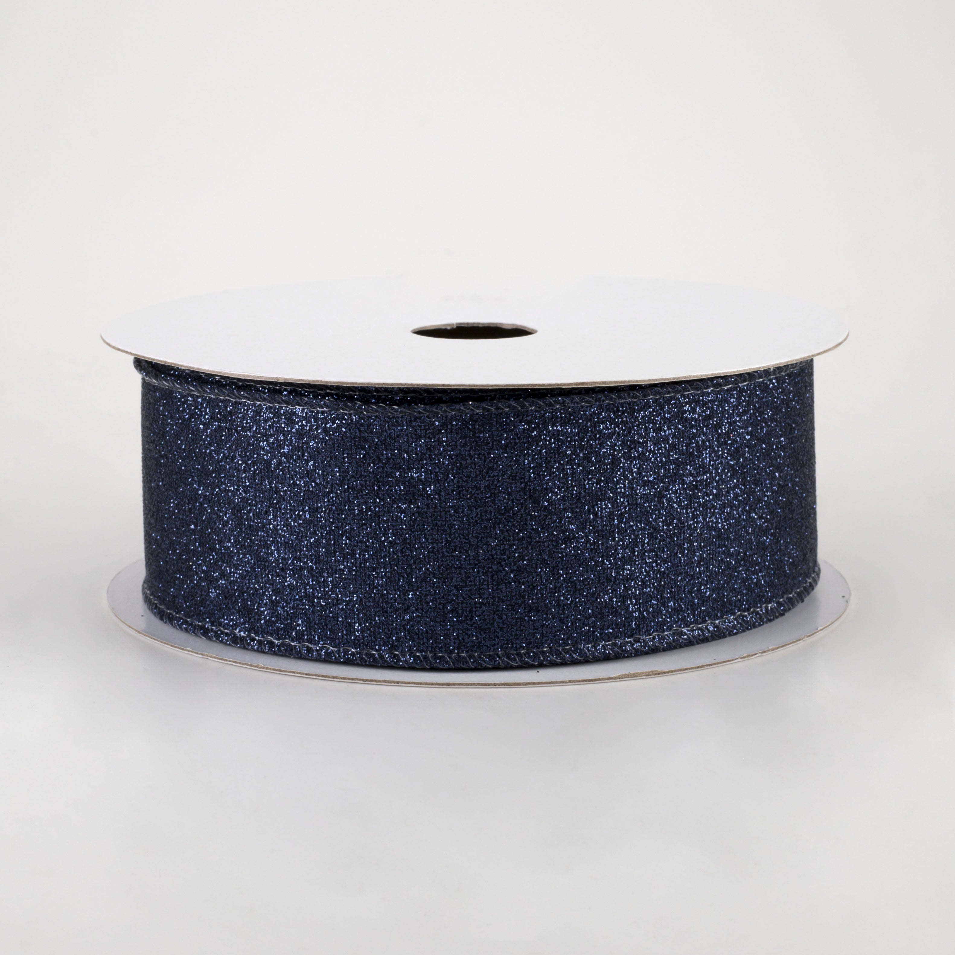 1.5" Shimmer Glitter Ribbon: Navy Blue (10 Yards)