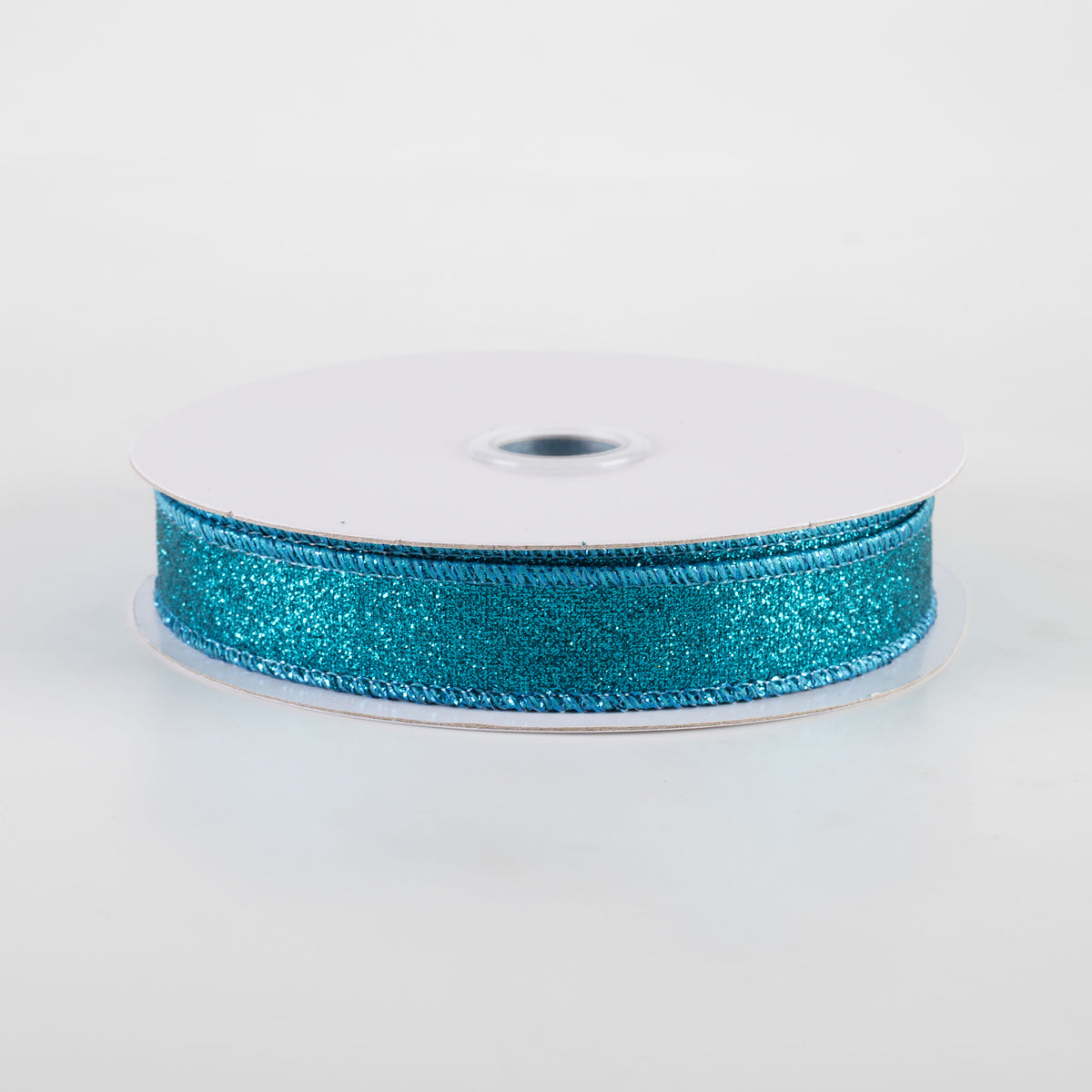 5/8" Shimmer Glitter Ribbon: Teal (10 Yards)
