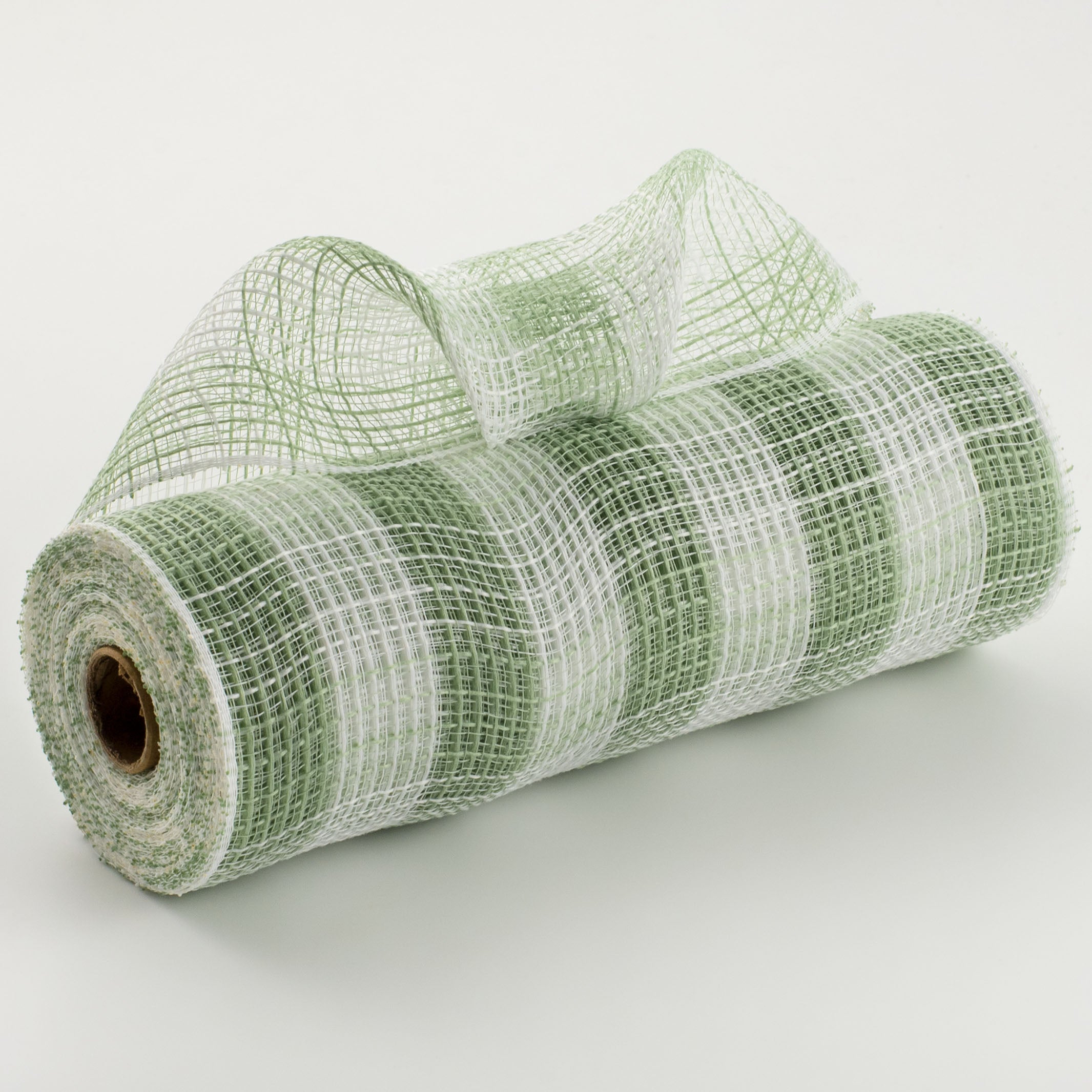 10" Small Check Fabric Mesh: Sage & White