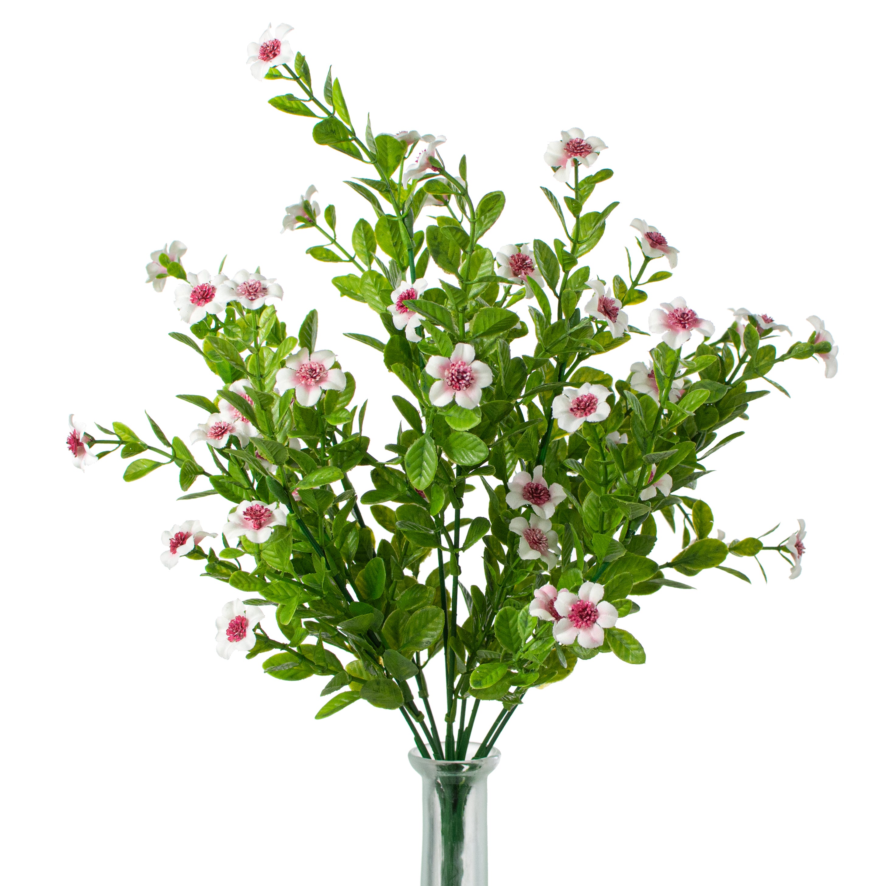 17" Small Flower Filler Bush: Pink