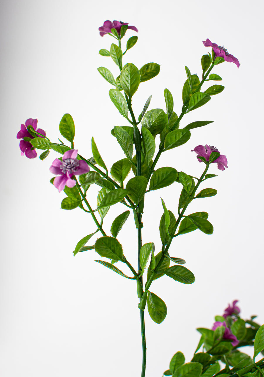 17" Small Flower Filler Bush: Purple