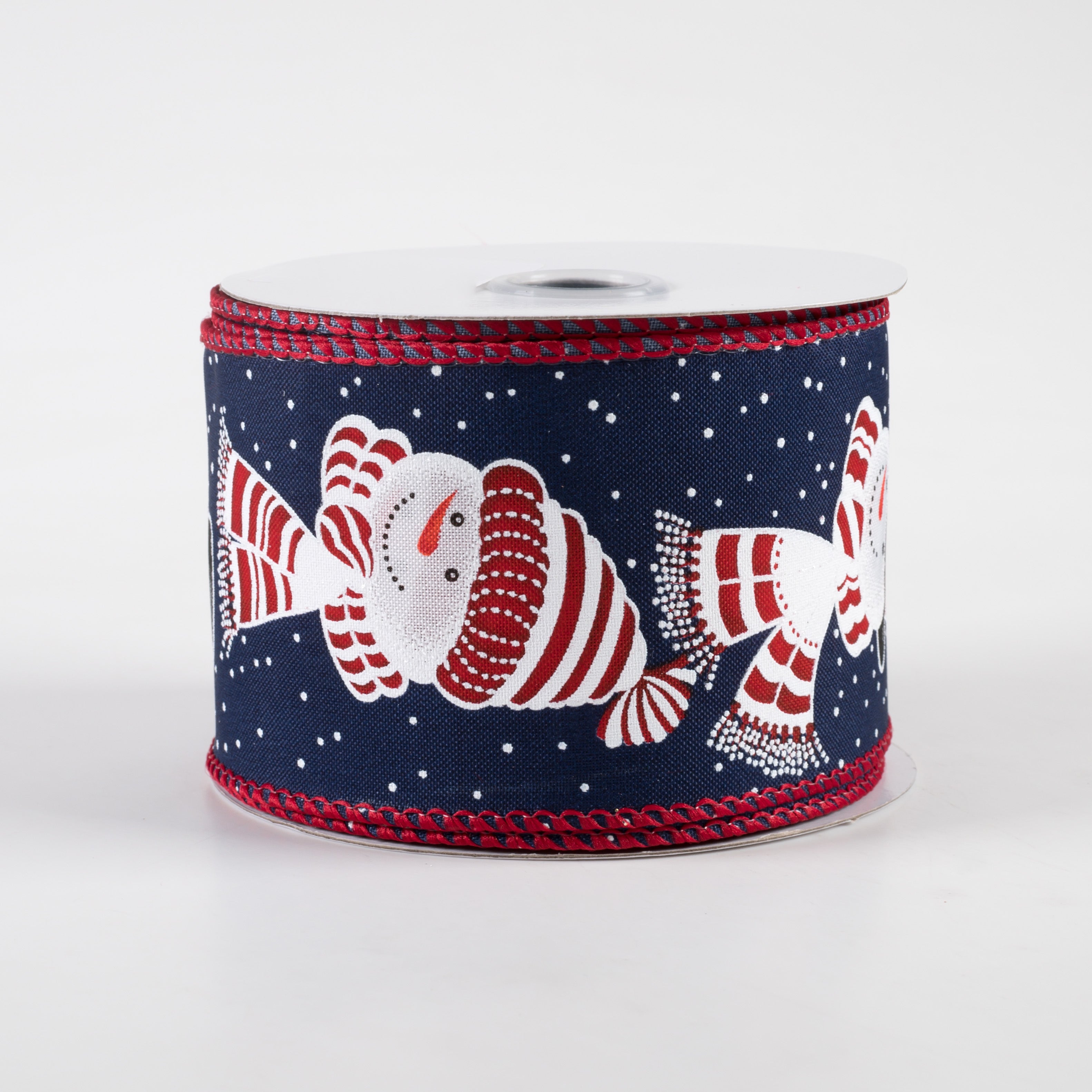2.5" Snowman Head Ribbon: Light Navy (10 Yards)