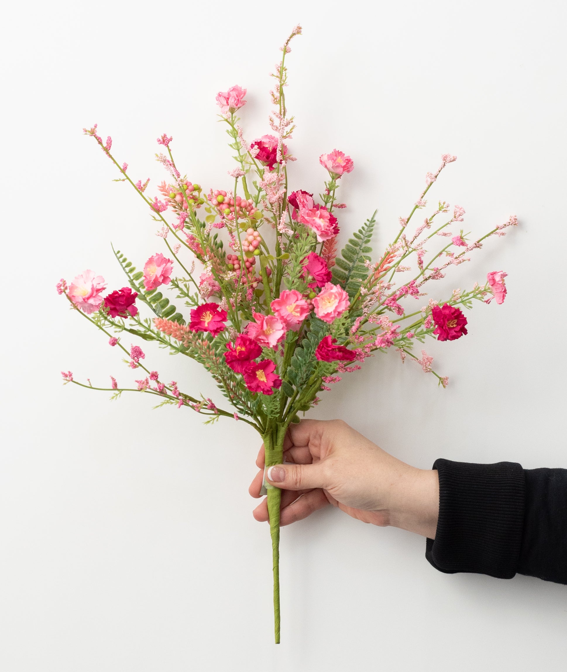 20" Spring Mini Flower Spray: Pink & Fuchsia
