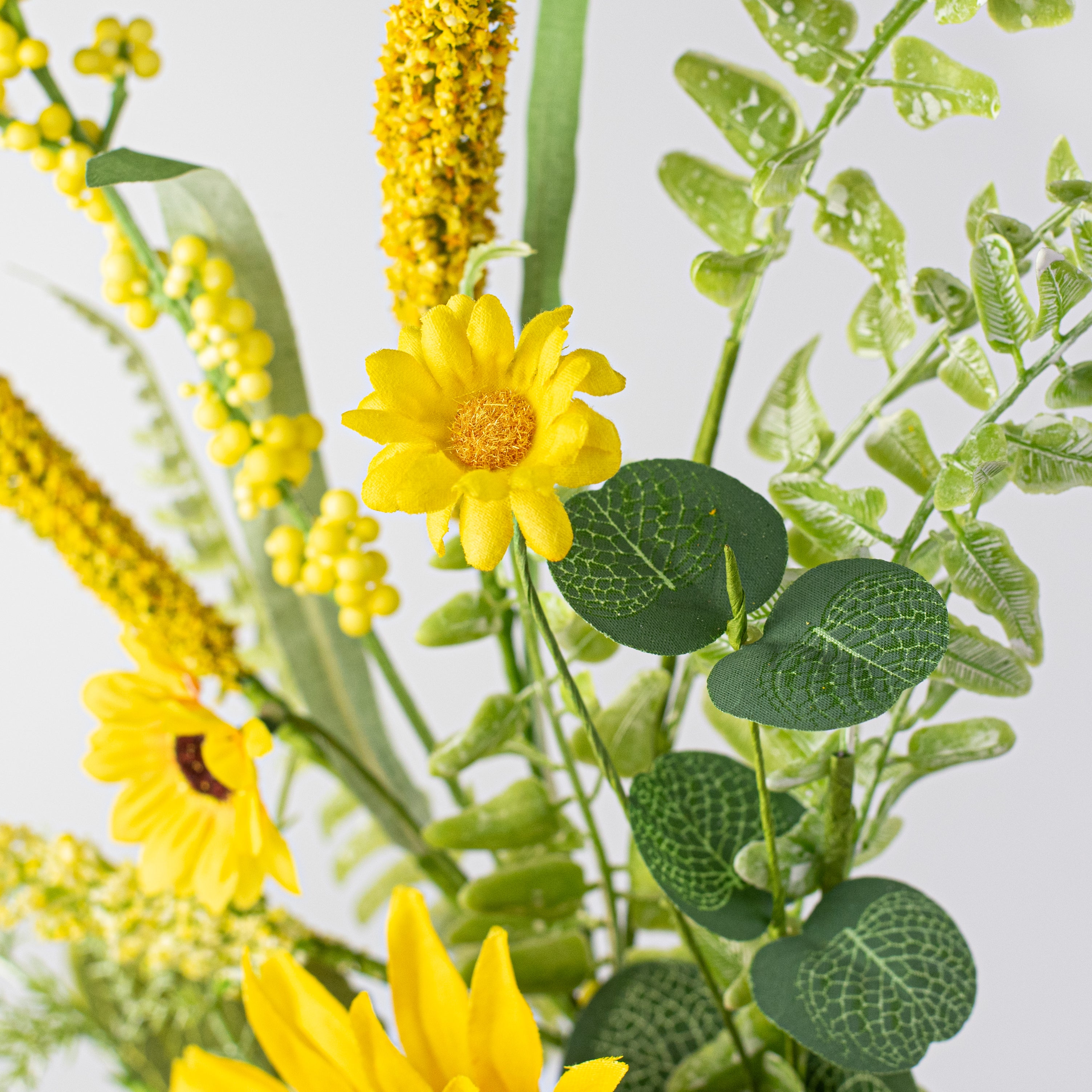 18" Sunflower & Greenery Filler Pick