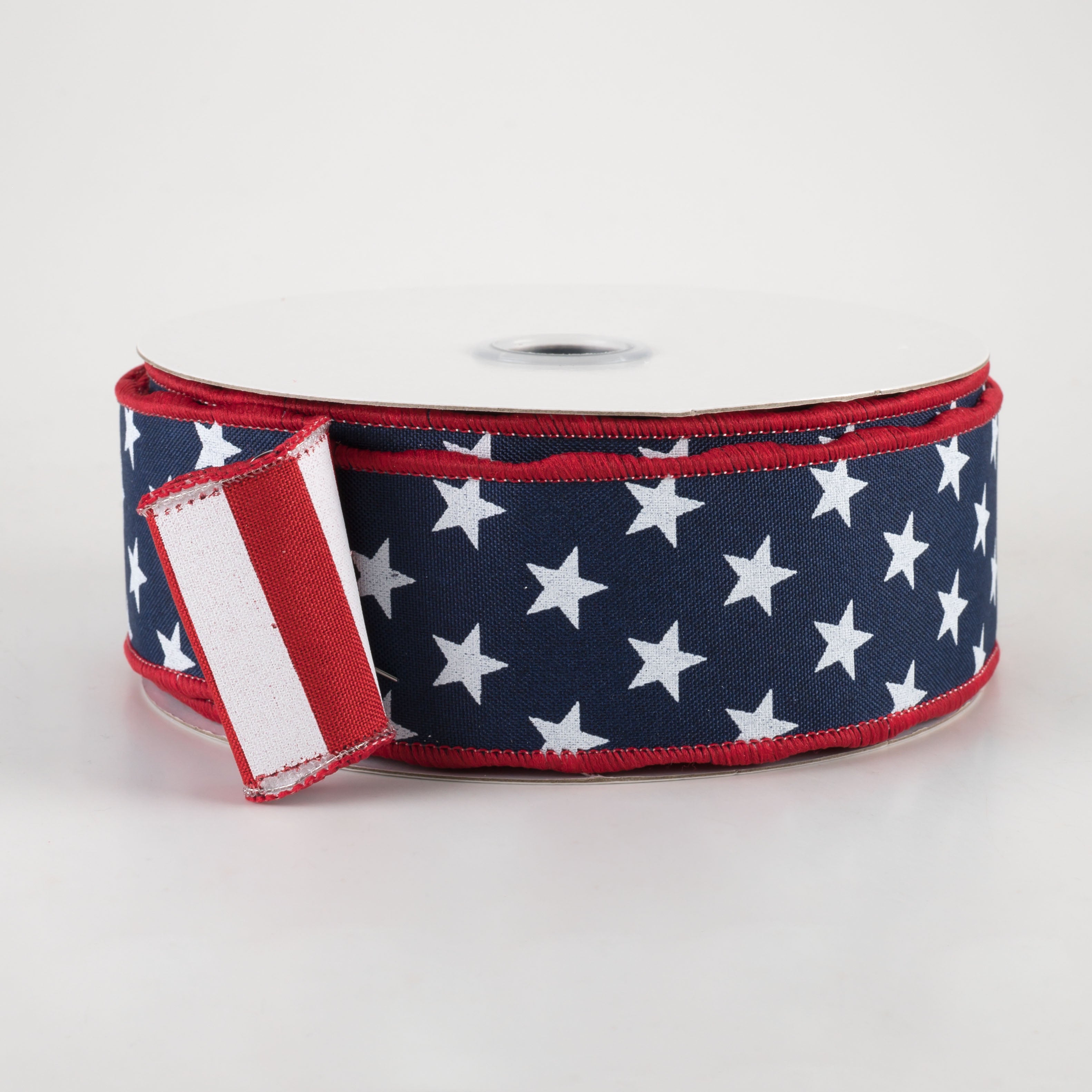 1.5" Two Sided Stars & Stripes Ribbon (10 Yards)