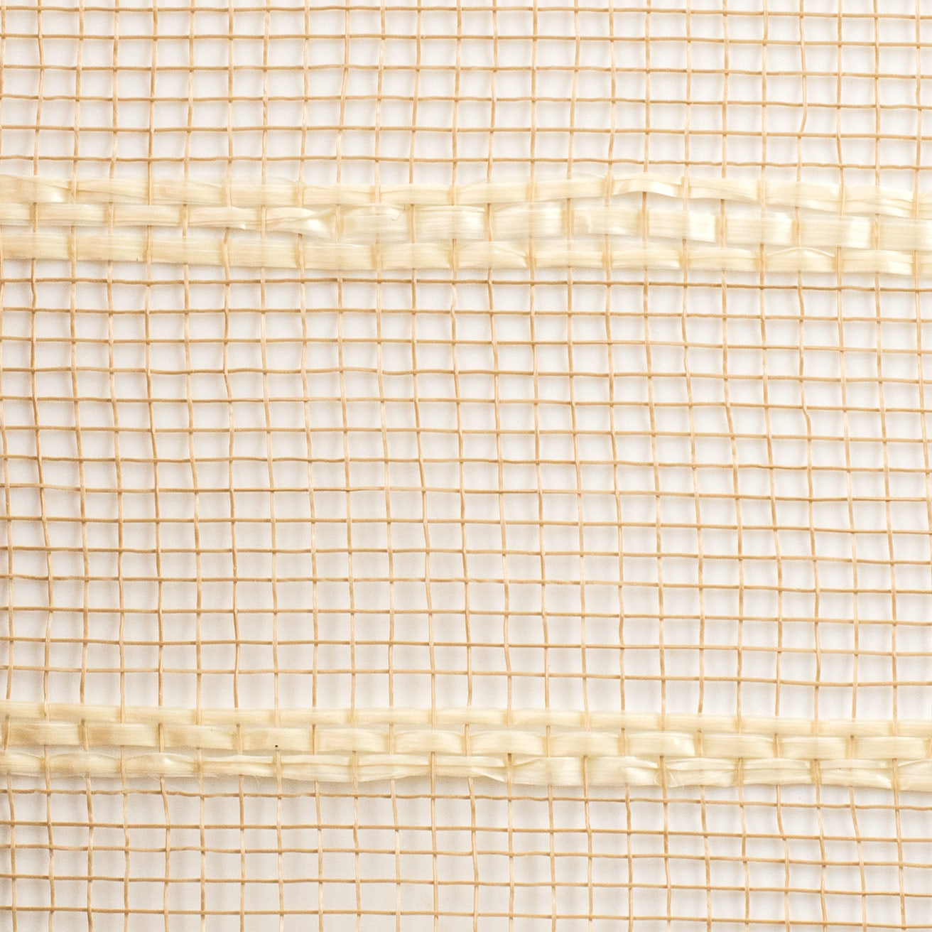 10" Vertical Wide Stripe Mesh: Natural & Cream
