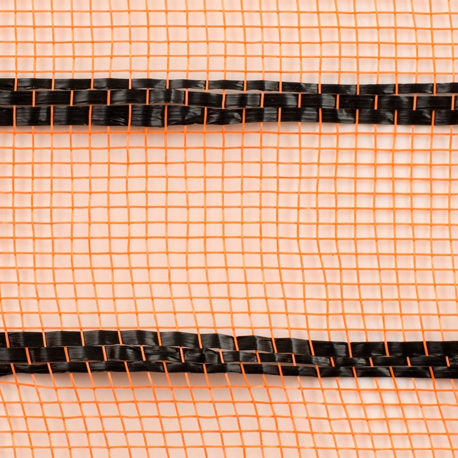 10" Vertical Wide Stripe Mesh: Orange & Black
