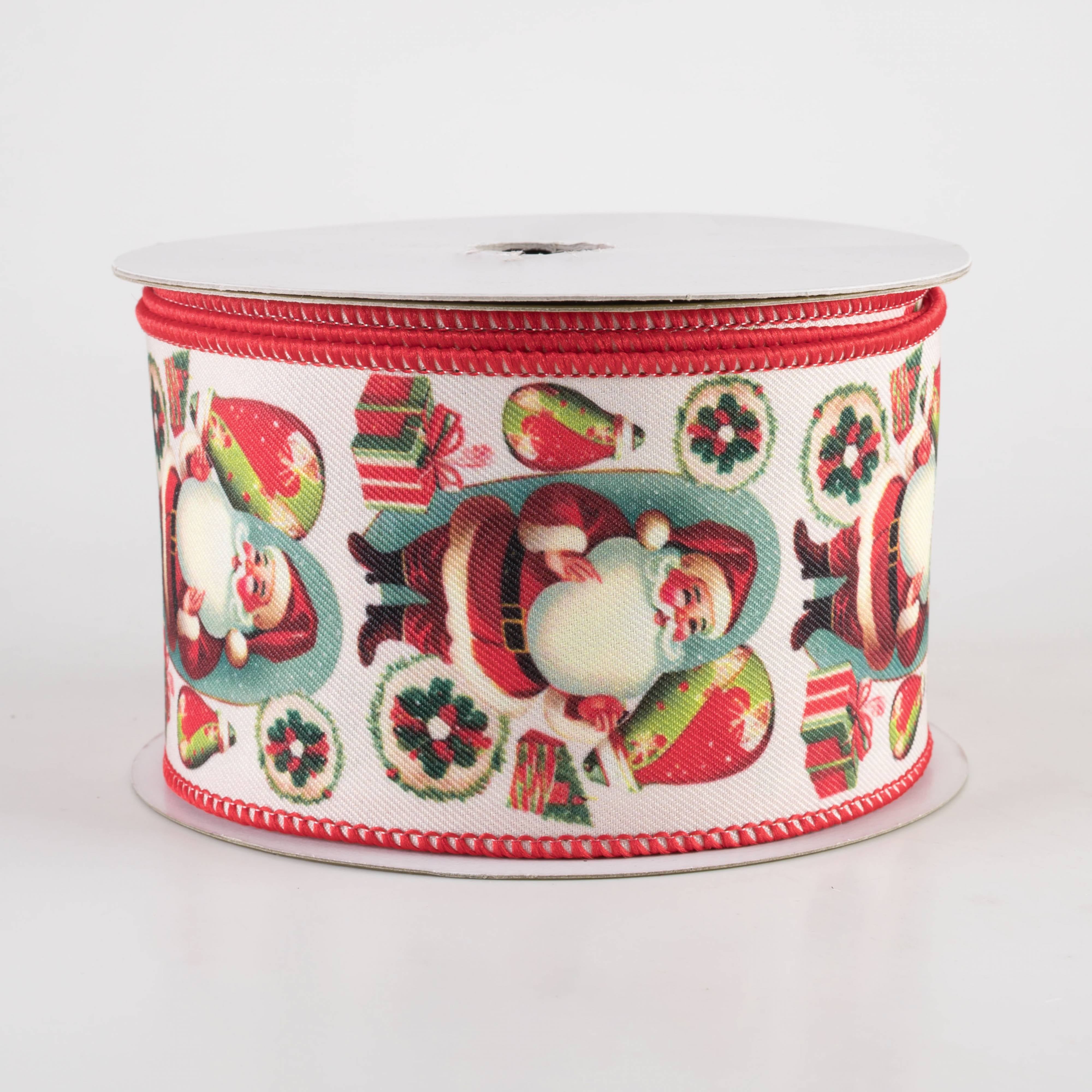 2.5" Vintage Santa Ribbon (10 Yards)