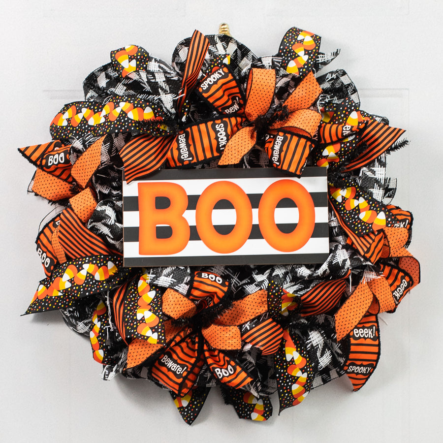12" Wooden Sign: Bold BOO