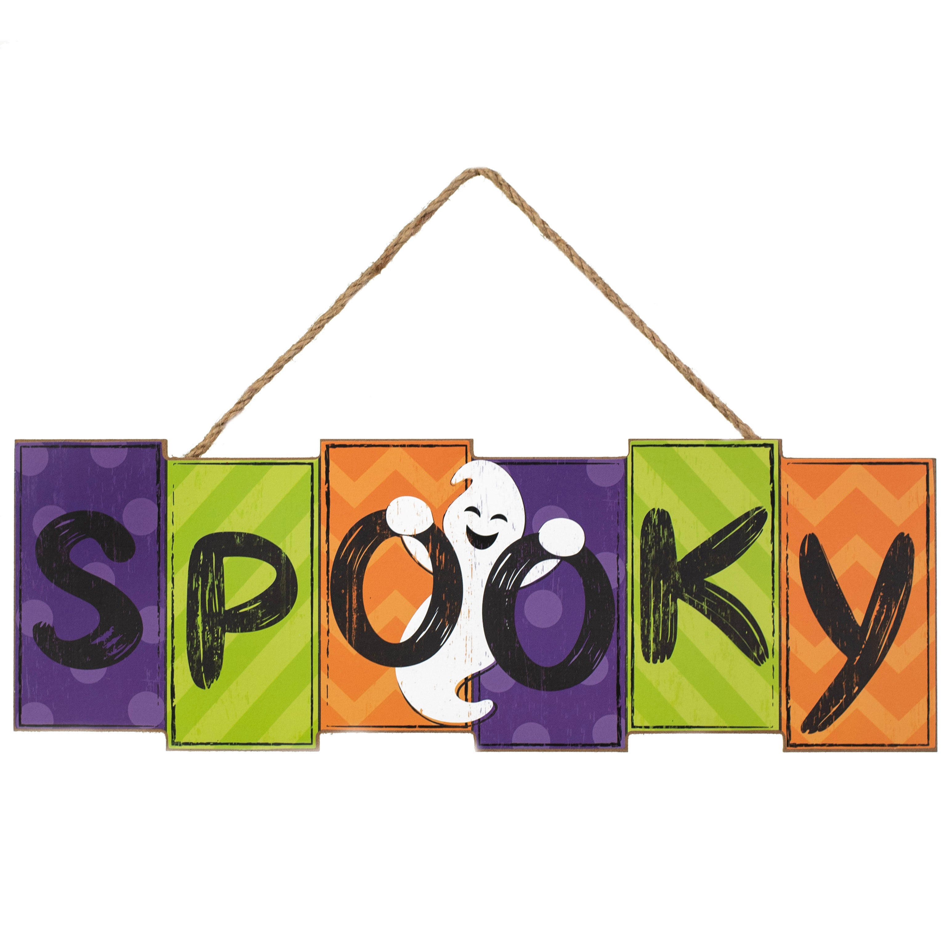 14" Wooden Sign: Spooky Blocks