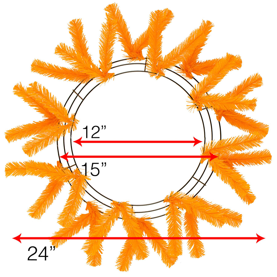 15-24" Work Wreath Form: Orange