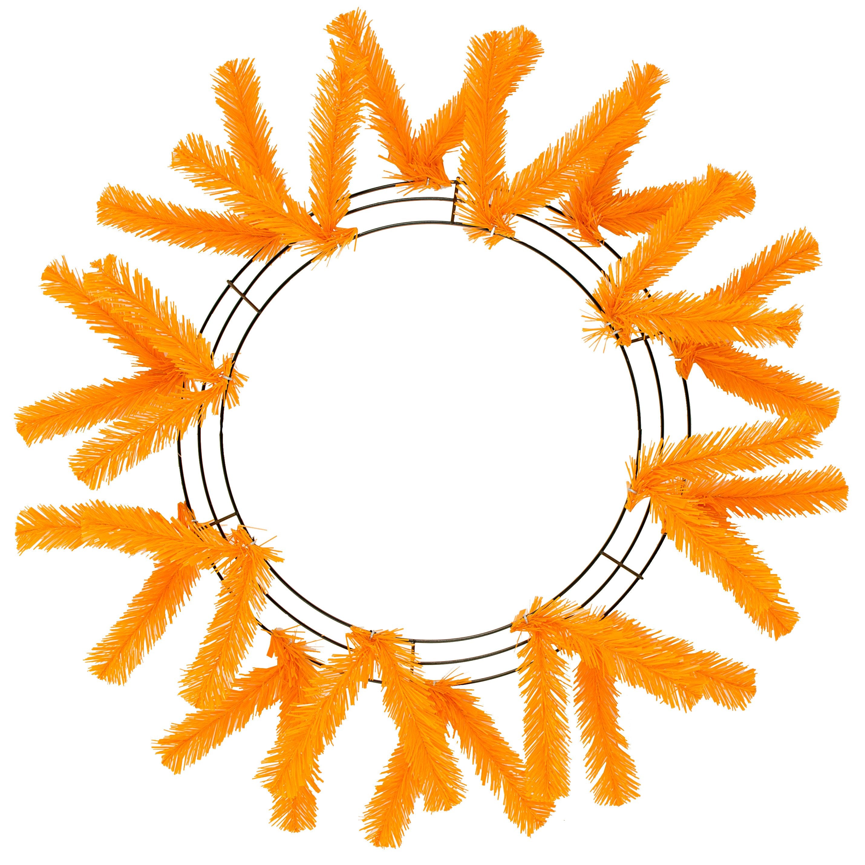 15-24" Work Wreath Form: Orange