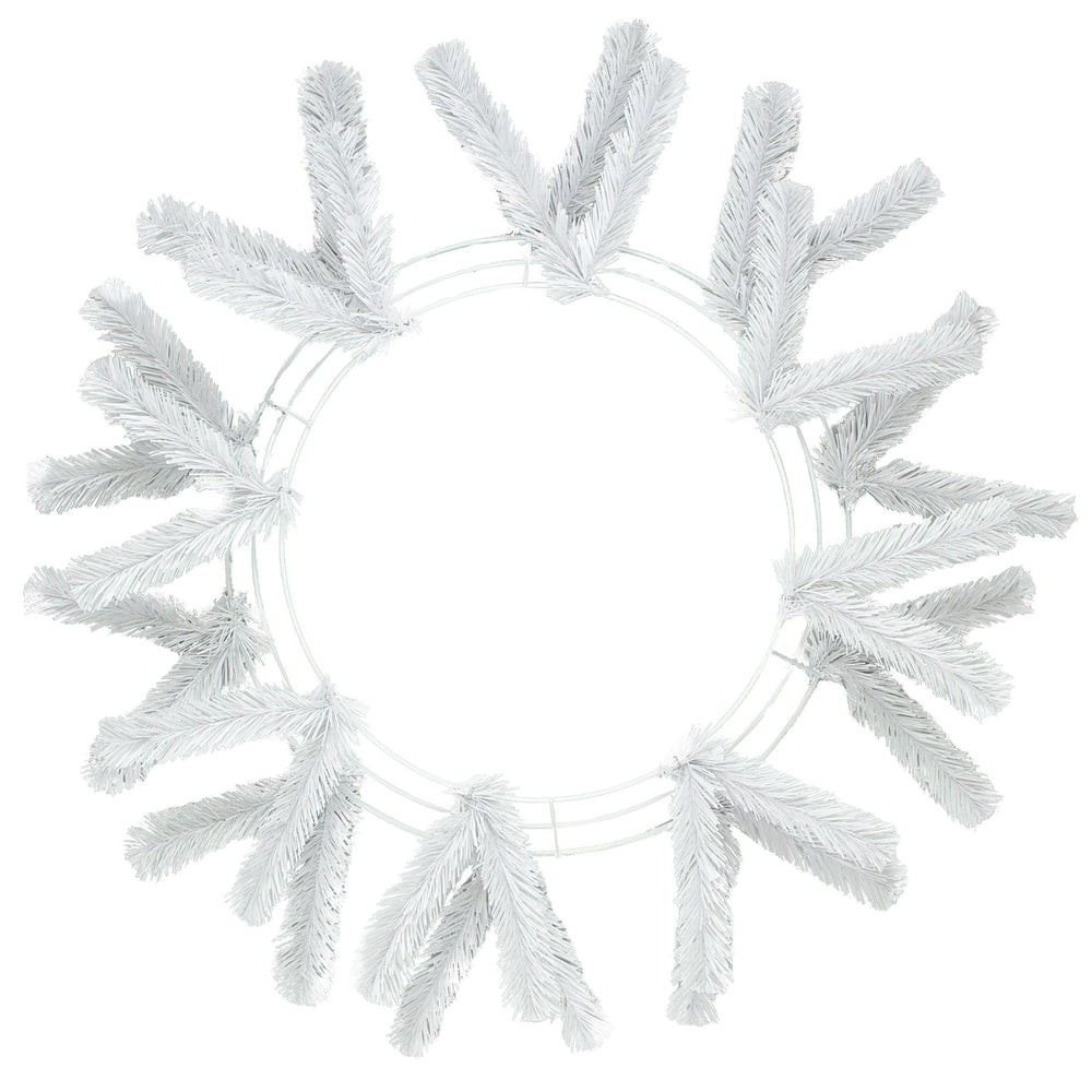 15-24" Work Wreath Form: White