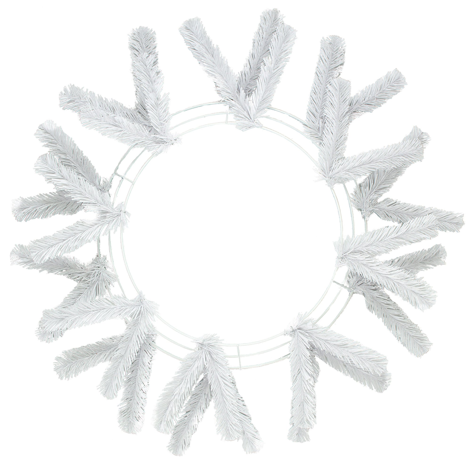 15-24" Work Wreath Form: White